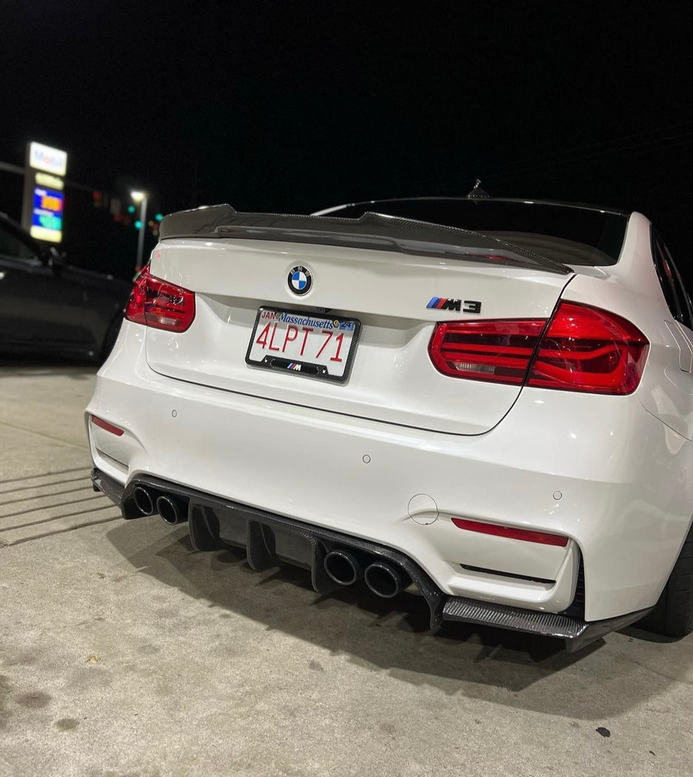 BMW F8X M3/M4 V Style Carbon Fiber Diffuser - Aggressive Rear-End ...
